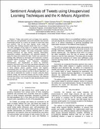 Sentiment Analysis of Tweets using Unsupervised Learning Techniques and ...